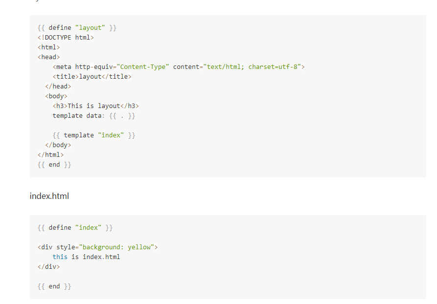 Golang 原生 html/template 如何做到子模板继承父模板? - 链滴