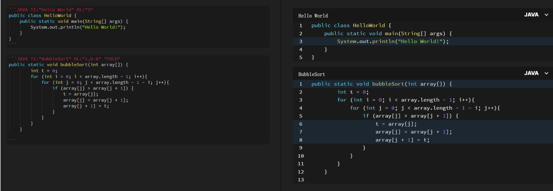 对于代码块，能否实现如下扩展功能，或提供相关 api - 链滴