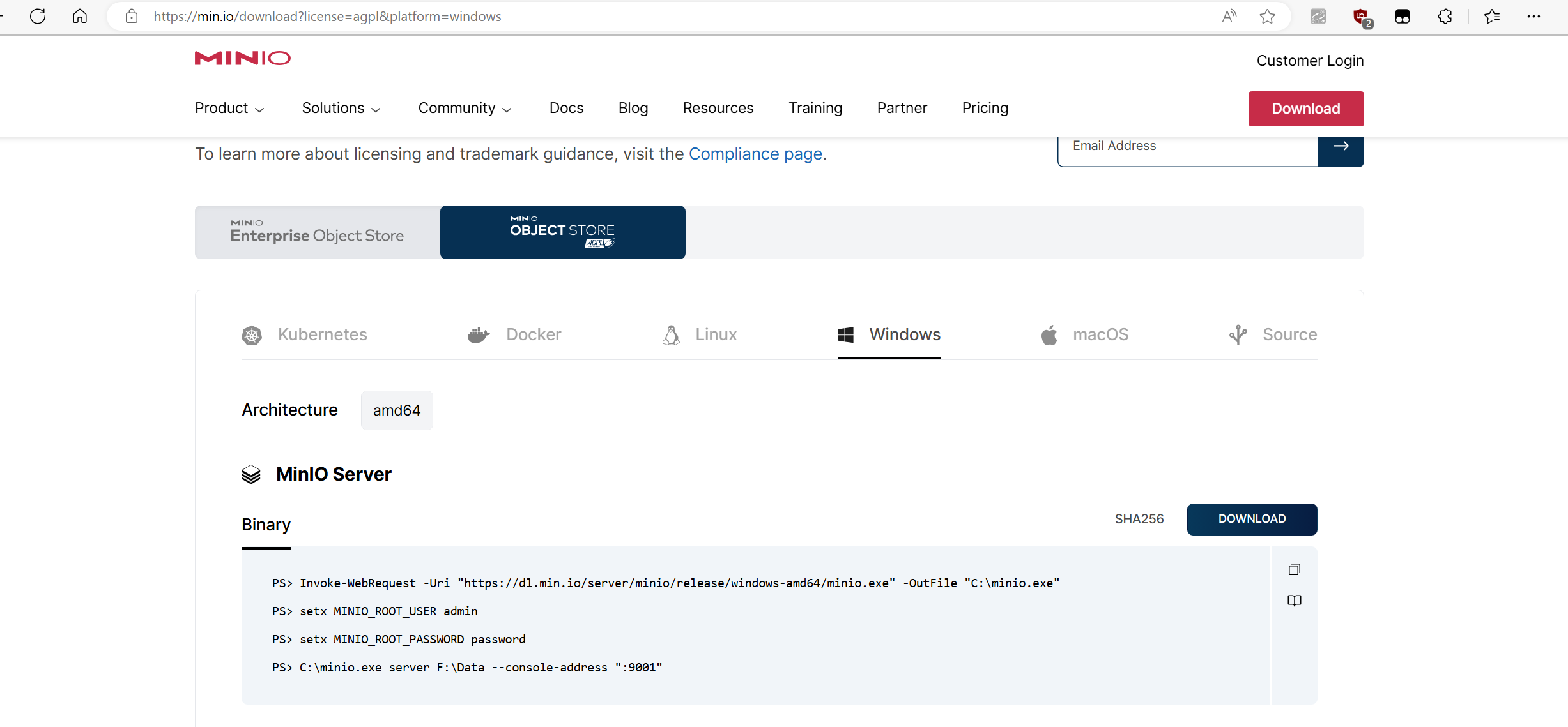 Windows 部署 minio，实现内网 S3 同步思源 - 链滴