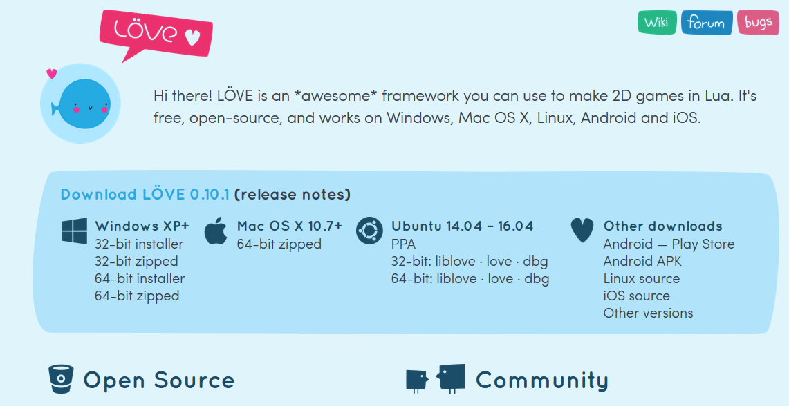 [游戏引擎] - 麻雀虽小，五脏俱全的 love2d - 链滴